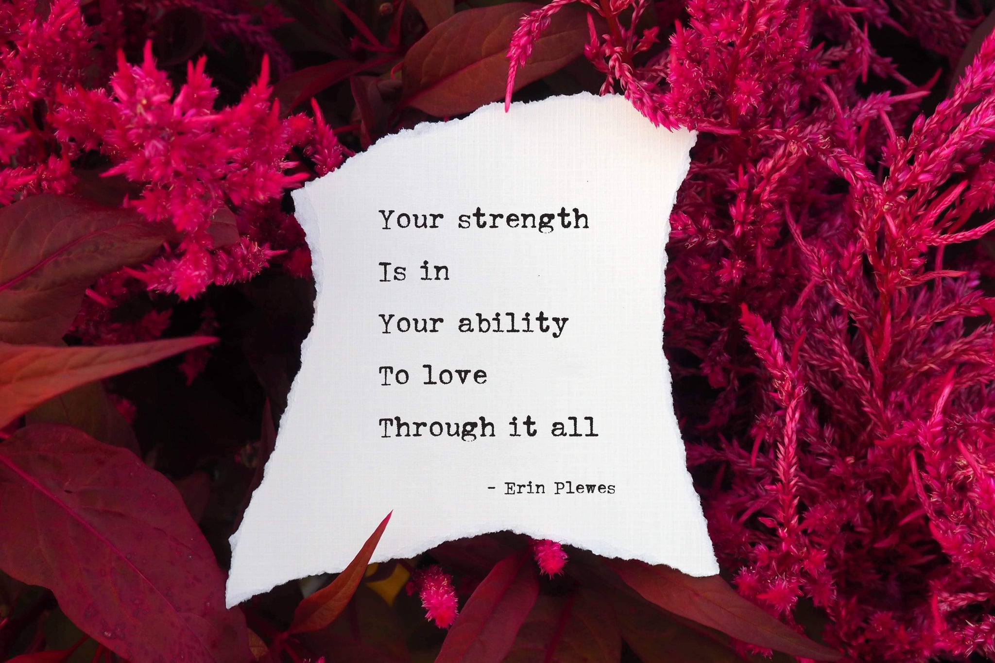 "Love Is Your Strength" Encouraging Words Print | Nature Home Decor ...